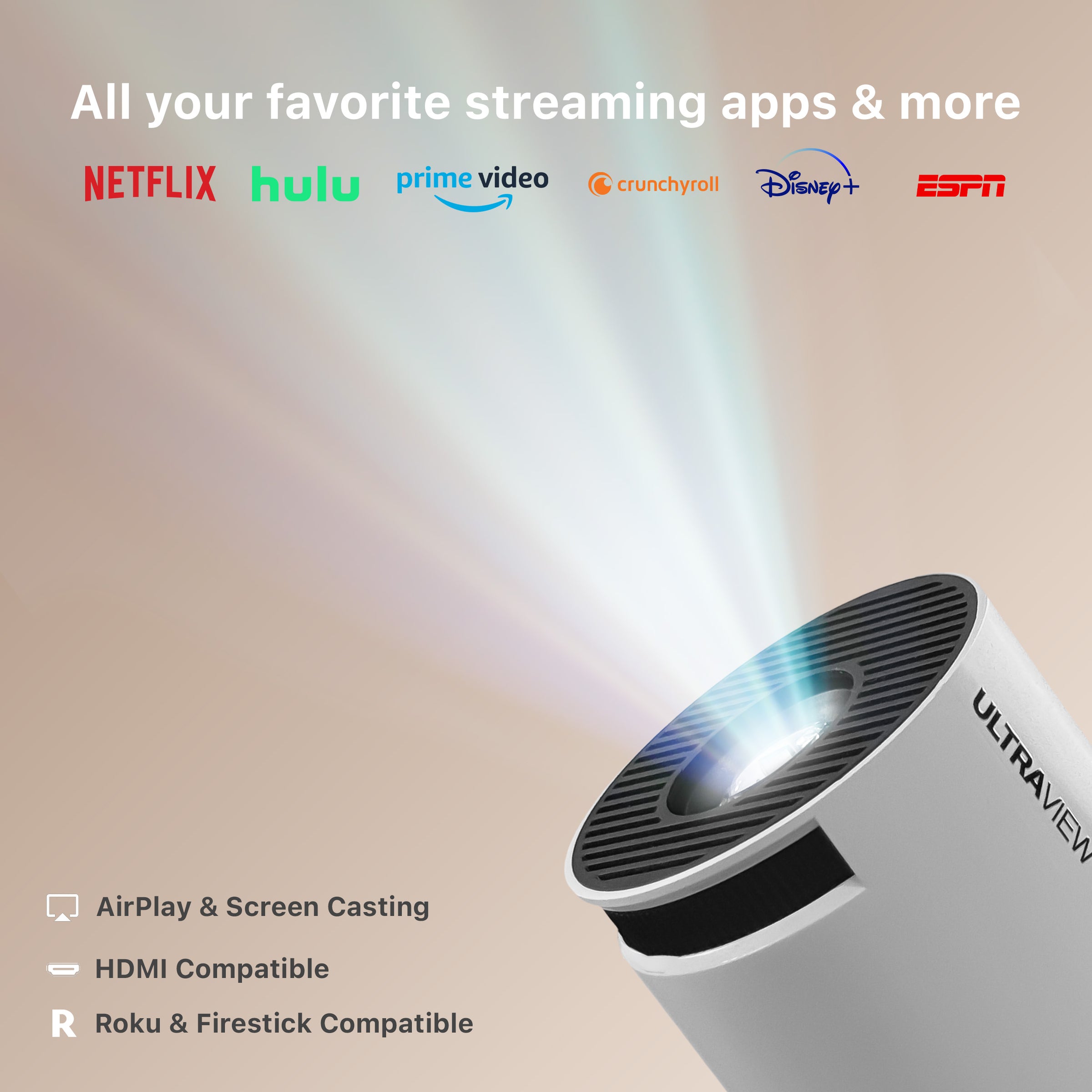 UltraView™ | Portable HD Projectors for Home, Travel & Ceiling Viewing
